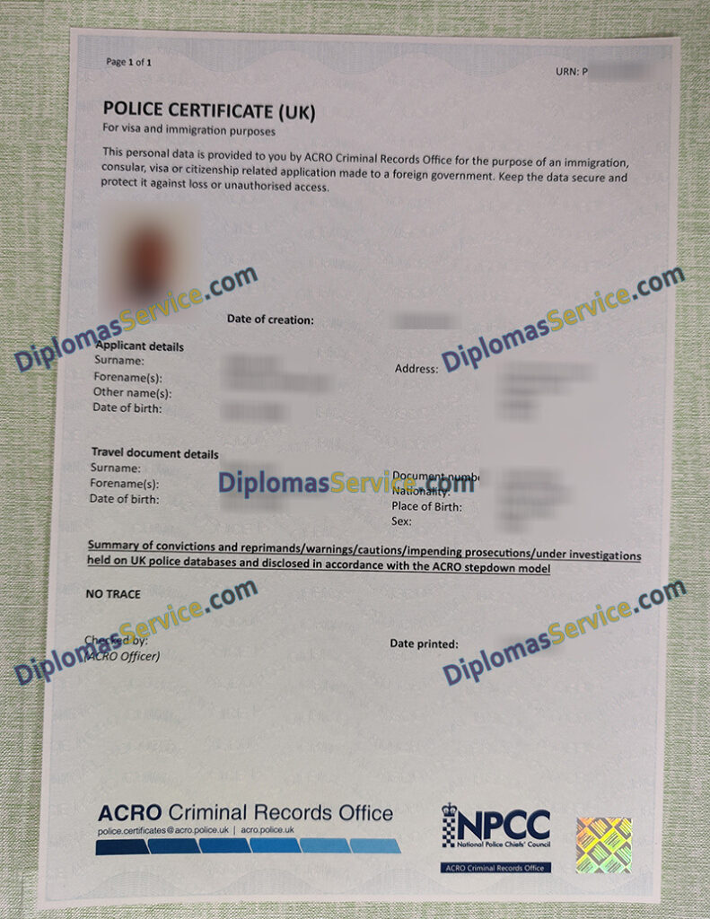 Where to get phony UK Police Certificate with verifiable apostille?