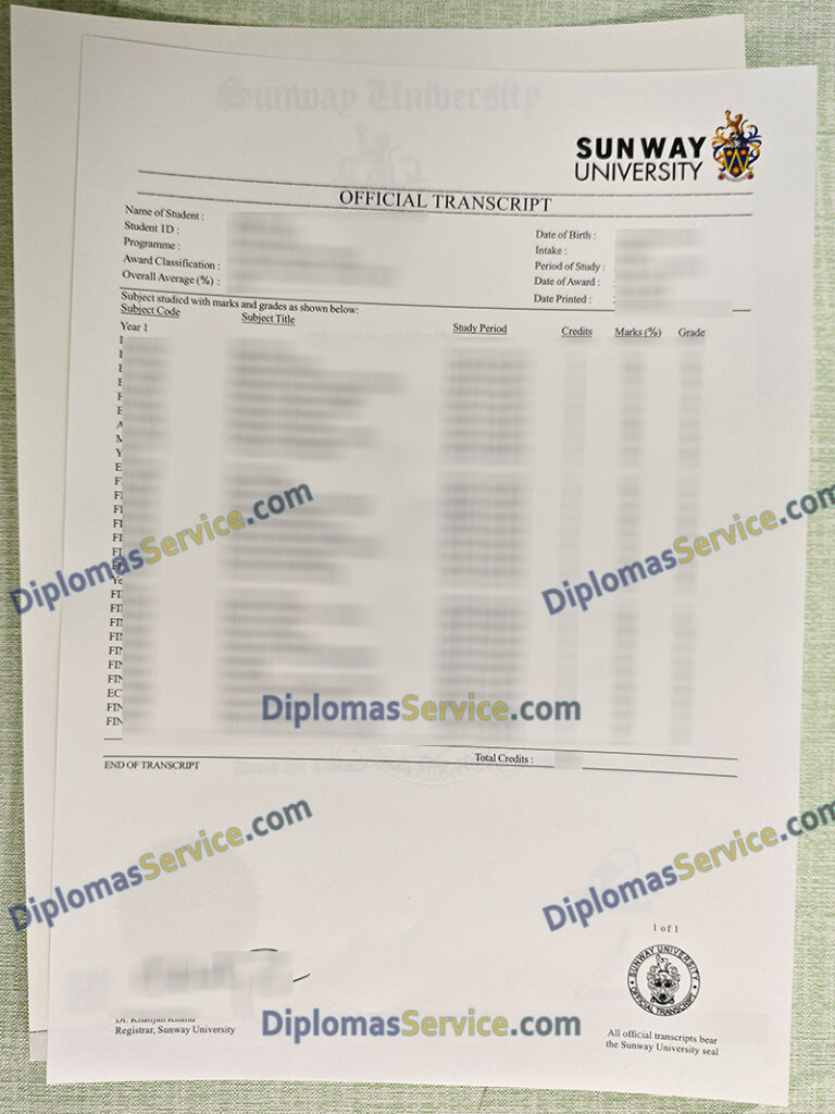Can I order Sunway University transcript with high grades?