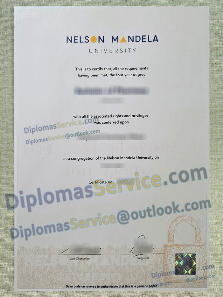 Unexpected method to obtain a Nelson Mandela University degree