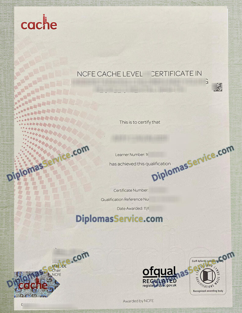 Little secrets of making a phony NCFE CACHE certificate