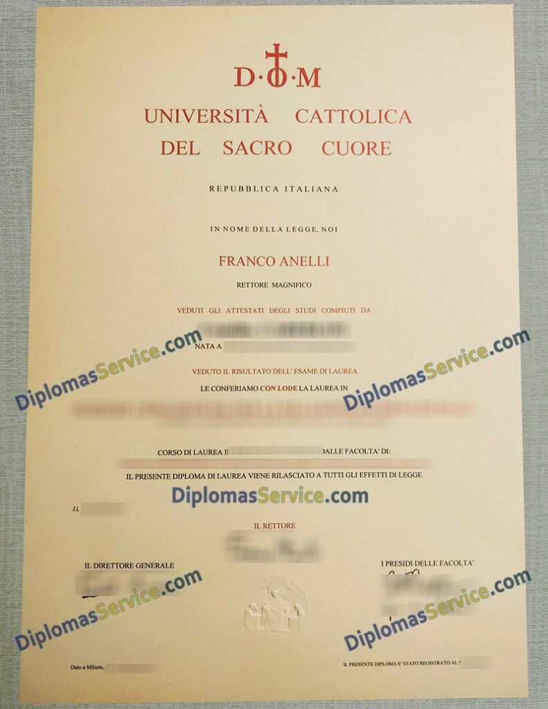 Unusual ways to make Università Cattolica del Sacro Cuore diploma
