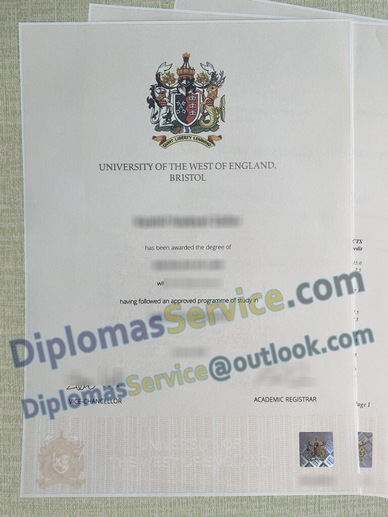 The process to order a University of the West England degree