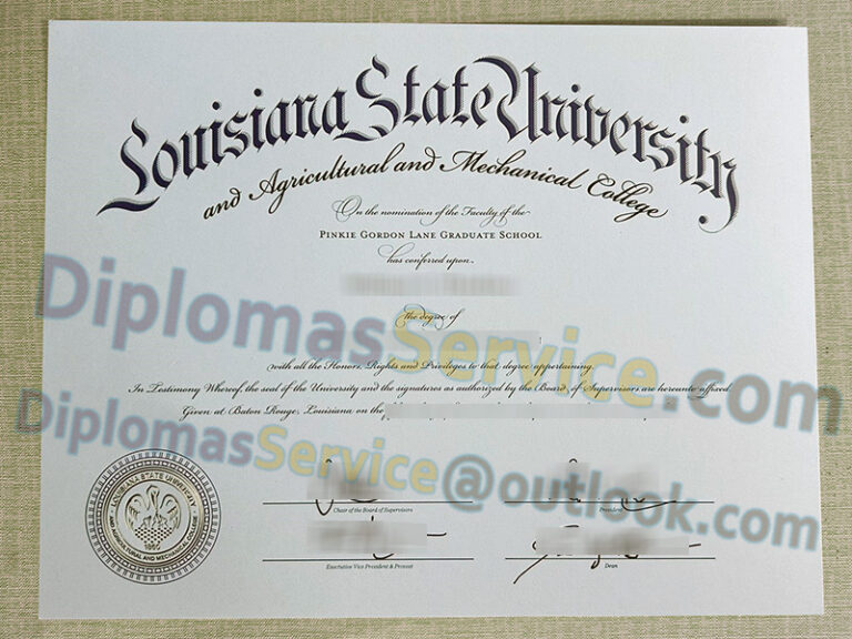 Easy fixes to make Louisiana State University diploma