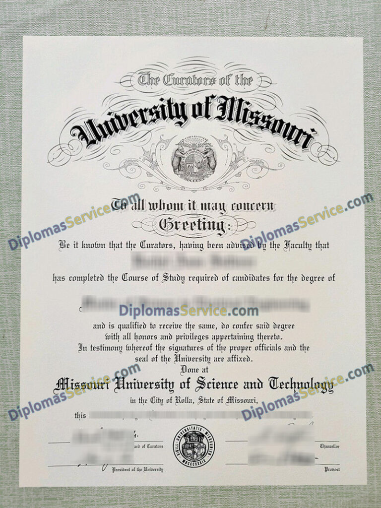 How to create a genuine look Missouri S&T diploma