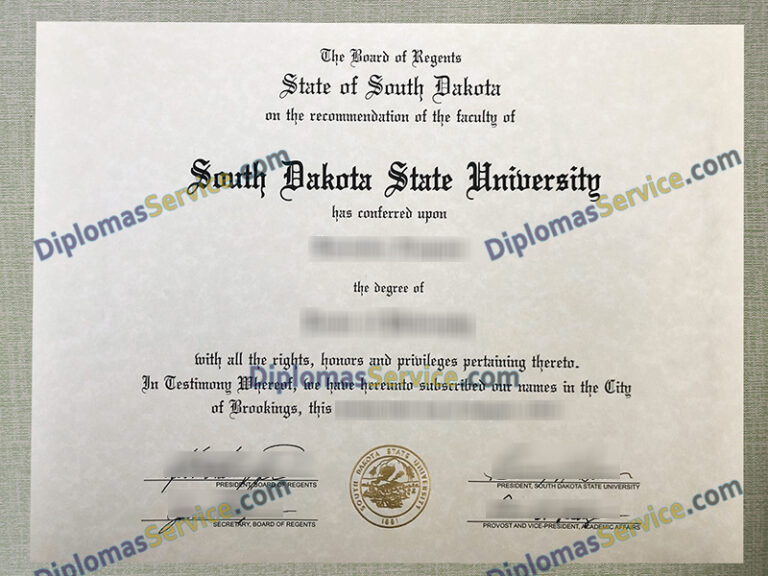 The science of duplicating a South Dakota State University diploma