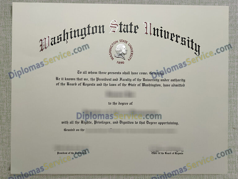 The science of making a Washington State University diploma