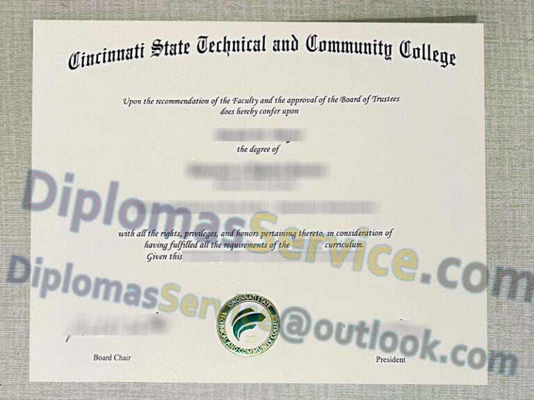 Essential ingredients for duplicating Cincinnati State diploma