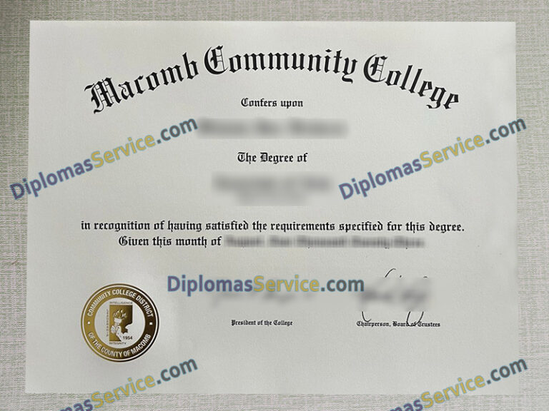 Beginner’s guide to make a Macomb Community College diploma