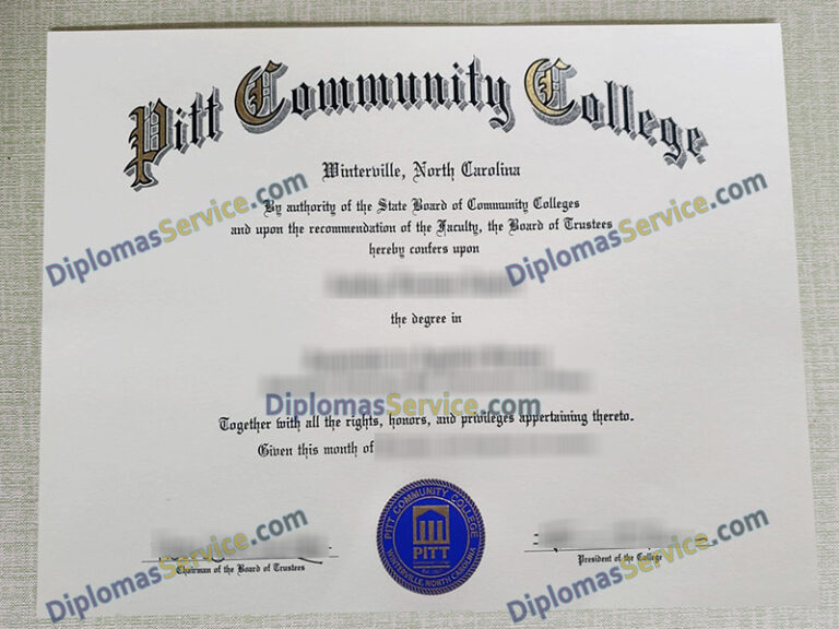 The science of making a Pitt Community College diploma